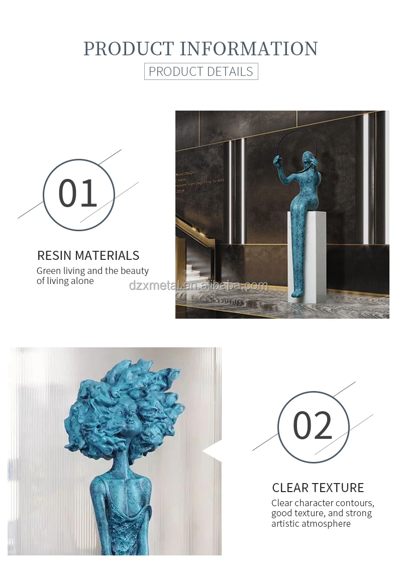 Customized Large Decorations Abstract Characters Sculpture for Home ...