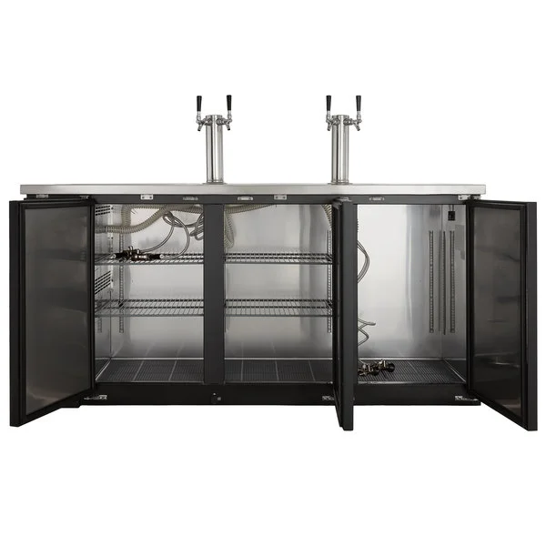 Commercial Black Double/triple Tap Kegerator Beer Dispenser Bar ...
