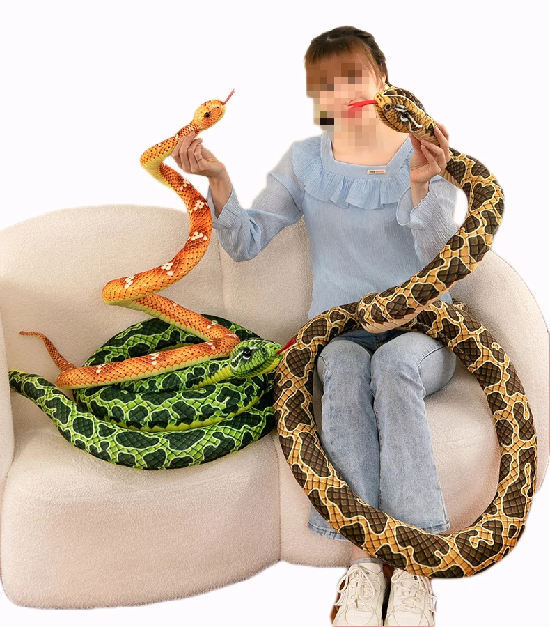 soft lifelike 200cm 300cm giant stuffed animals simulation toy snake ...