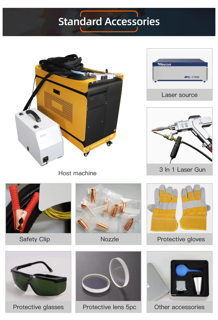 Hot Sale 1000w 1500w 2000w Fiber Laser Welder 3in1 Weld Cleaning ...