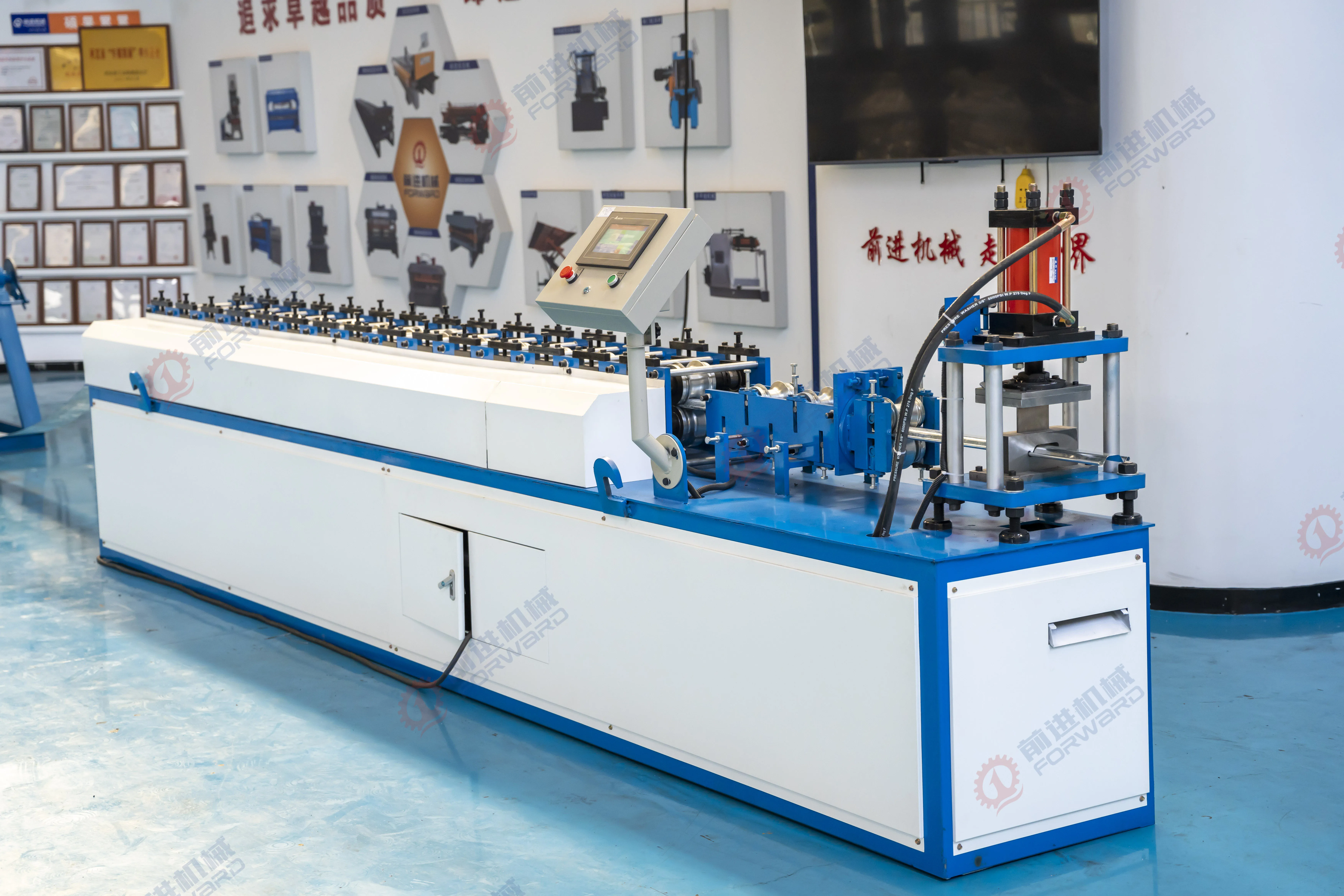 Forward Perforated Roller Shutter Door Slat Forming Machine Rolling Shutter Strip Making Machine ...