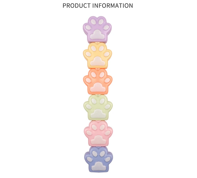 Cute Cartoon Highlighter Boxed Creative Cat's Paw Shape Student ...