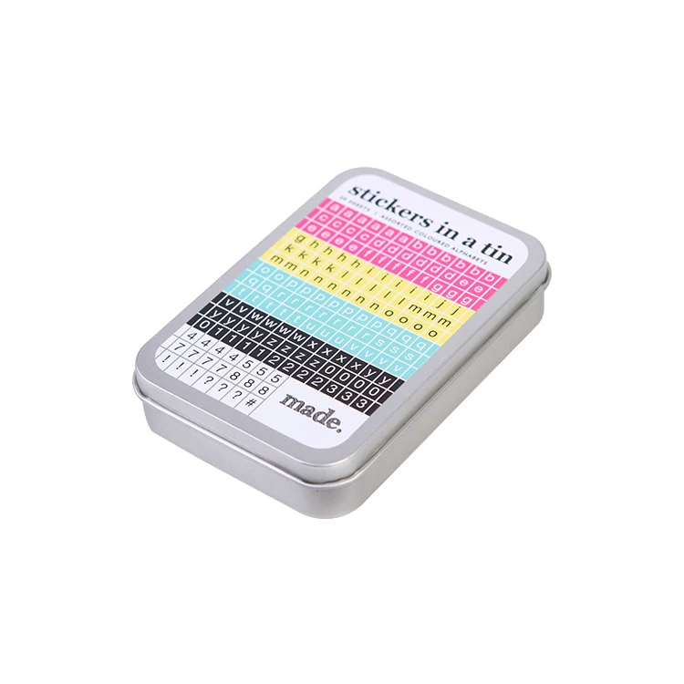 custom shaped stickers in a box tin box for decoration box of 45 ...