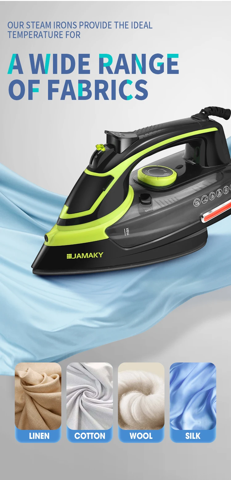 JAMAKY 2800W Electric Irons - Portable Garment Steamers