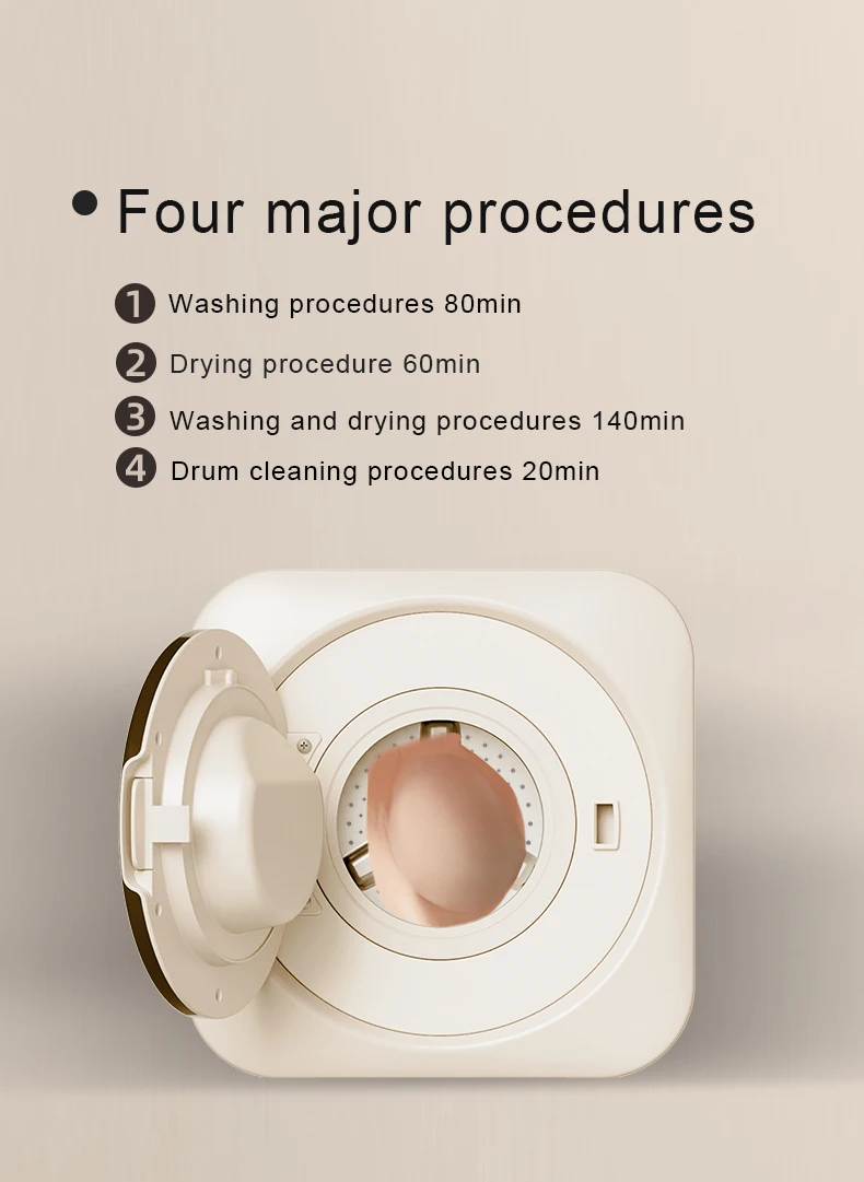 Mini Drum Washing Machine - Fully Automatic & Intelligent
