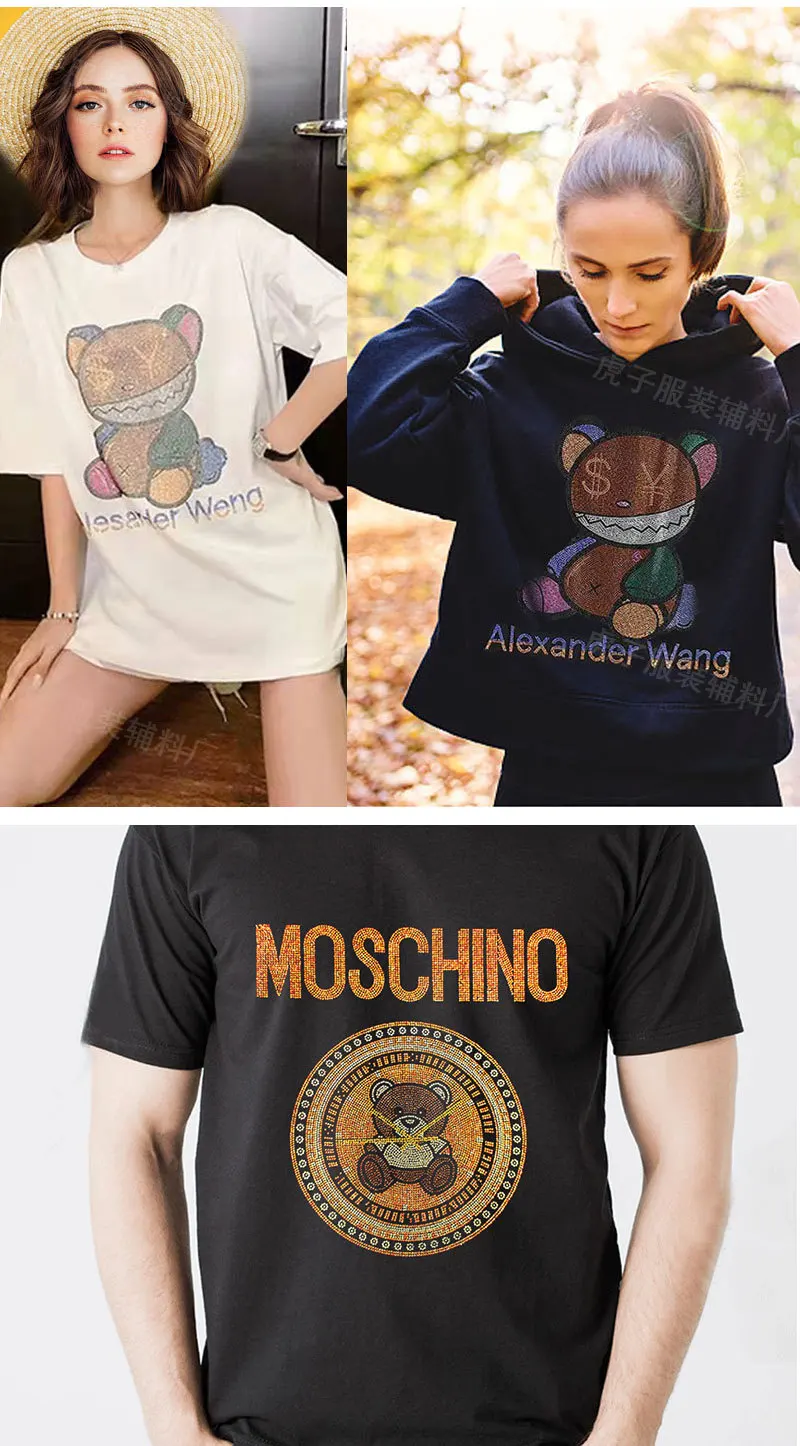 Custom Diamond Hotfix Transfers for Effortless Crystal Fabric Glam ...