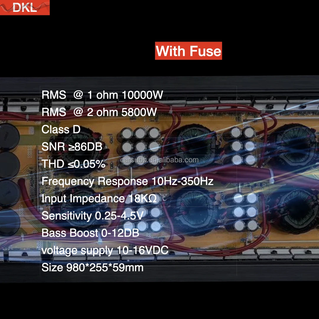 Korea PCB Board Car Subwoofer Amplifier RMS 10000W Class D