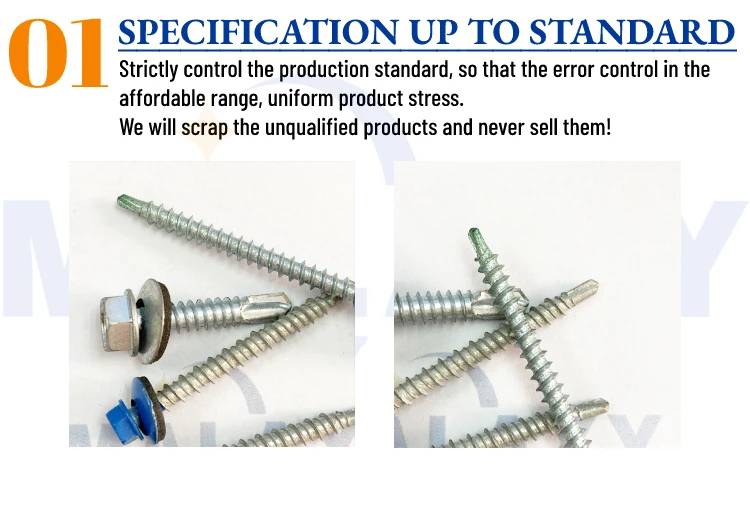 MALAXY Long Sandwich Panels Screws Hex Washer Head Self Drilling ...