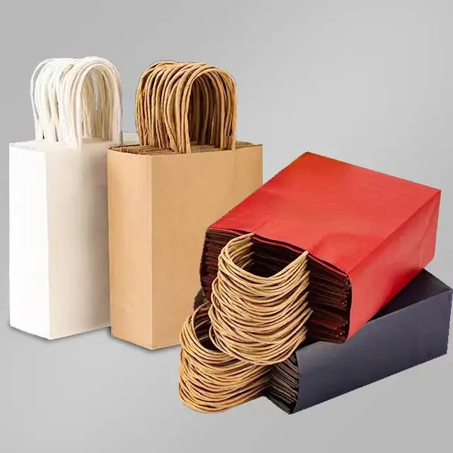 Custom Printed Kraft Paper Bags - Recyclable & Durable