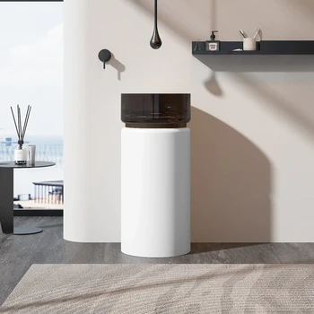 Modern Transparent Marble Bathroom Wash Basin Oval Solid Surface Free ...