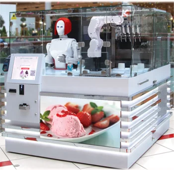 Hot Sale Robot Ice Cream Vending Machine Fully Automatic Food Vending ...