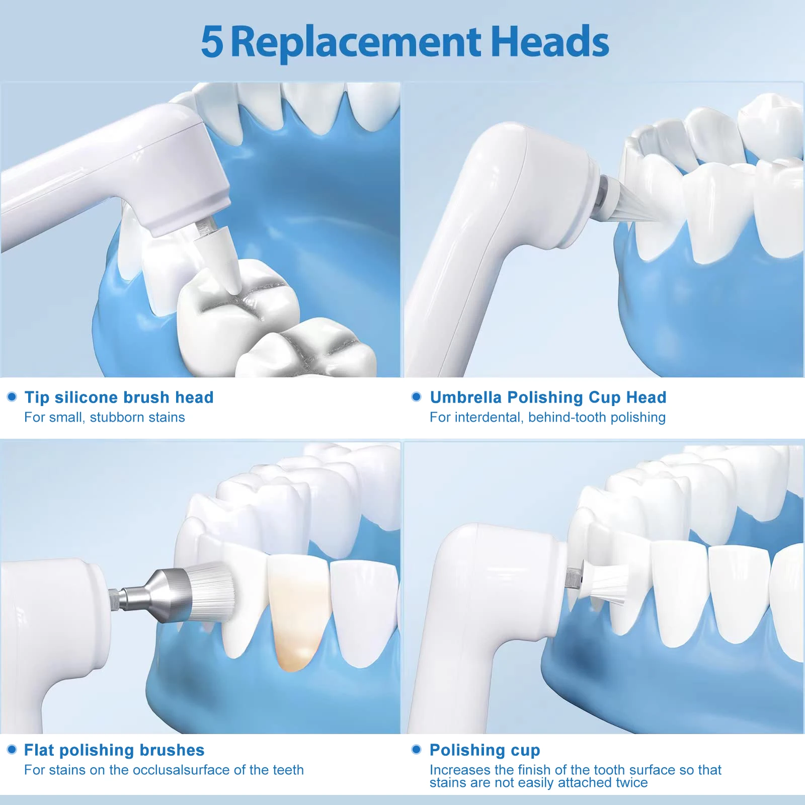 Rechargeable Tooth Polisher Toothpaste Dental Oral Hygiene Remove ...