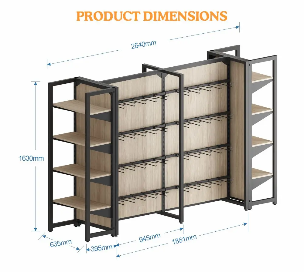 Multi Functional Fashionable Light And Easy To Install Gondola Shevles ...