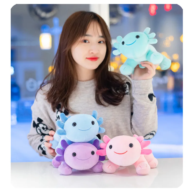 Wholesale Cute Mexican Axolotl Doll Plush Toy Cartoon Hexagonal ...
