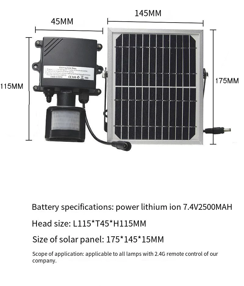 Solar Tri-Proof Light with Remote Control - 50W LED Lamp