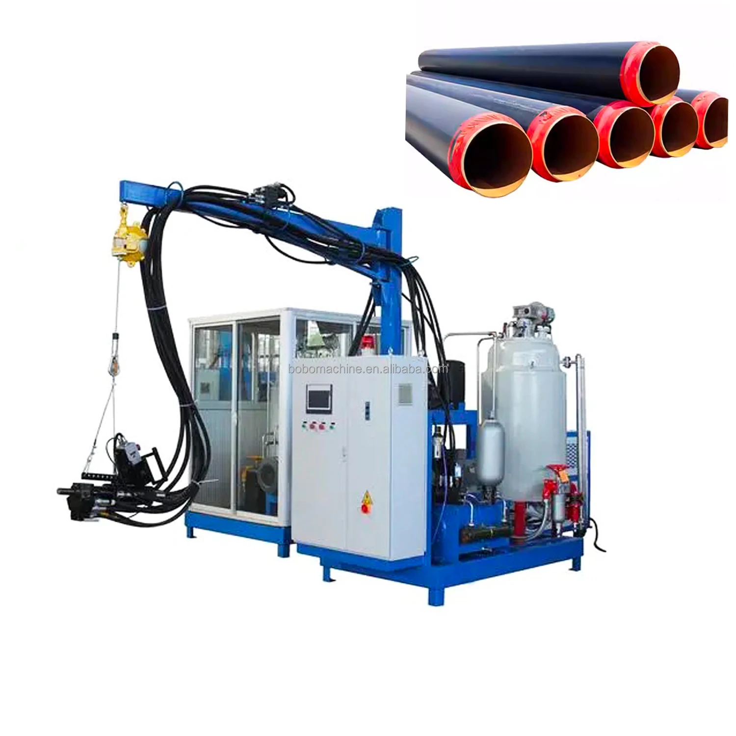 Cyclopentane Systems PU Polyurethane Foam Making Pre-insulated Pipe ...
