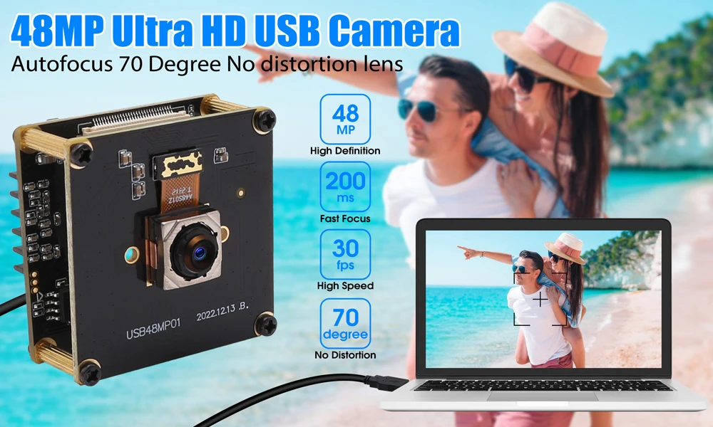 Elp Af Usb Camera Module 48mp Ultra Hd Autofocus 70 Degree Webcam ...