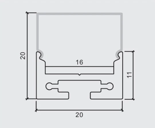 SDW623 Led Ceiling Lighting Aluminium Profile U Shaped Aluminum groove ...