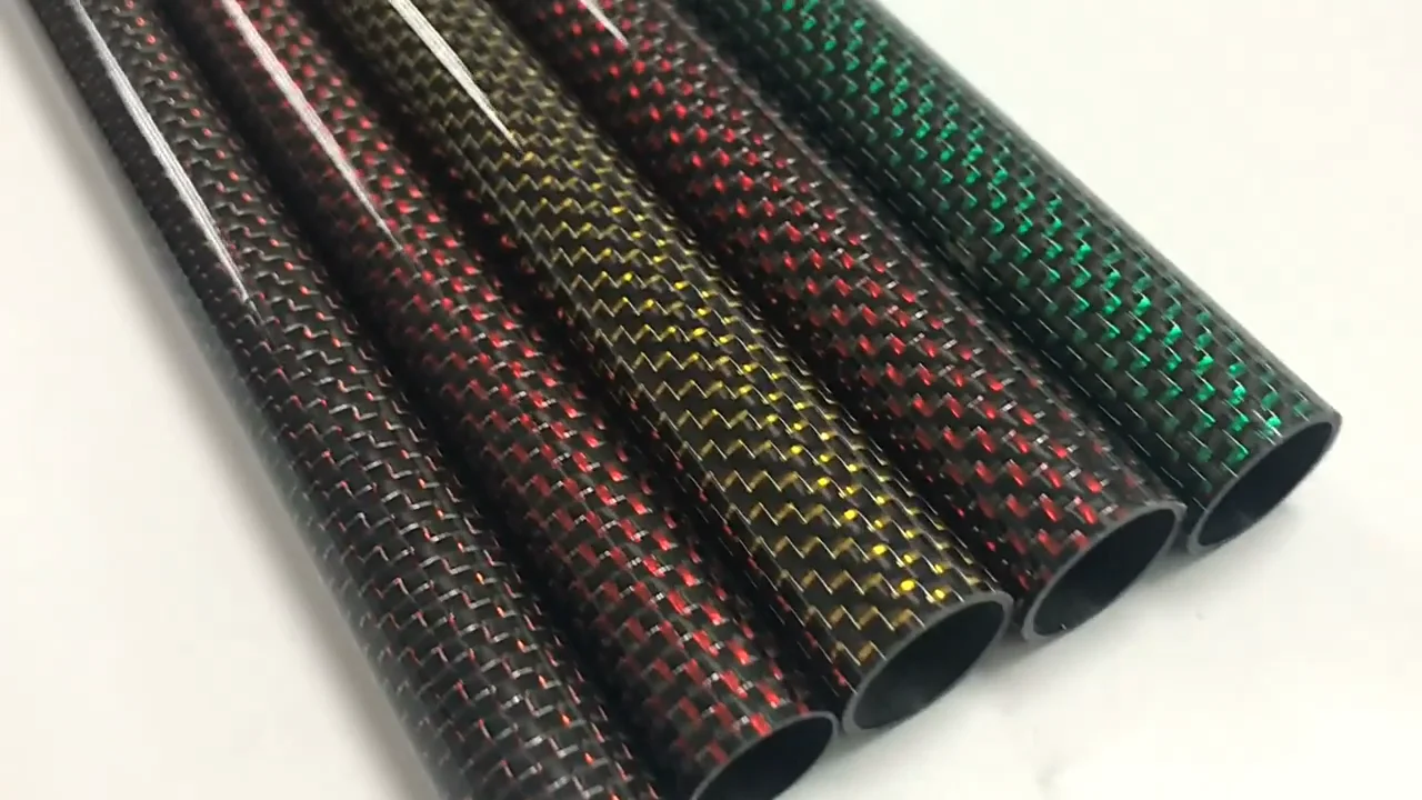 3k Twill Carbon Fiber Composite Tubes Custom Colored Carbon Fiber Tube ...