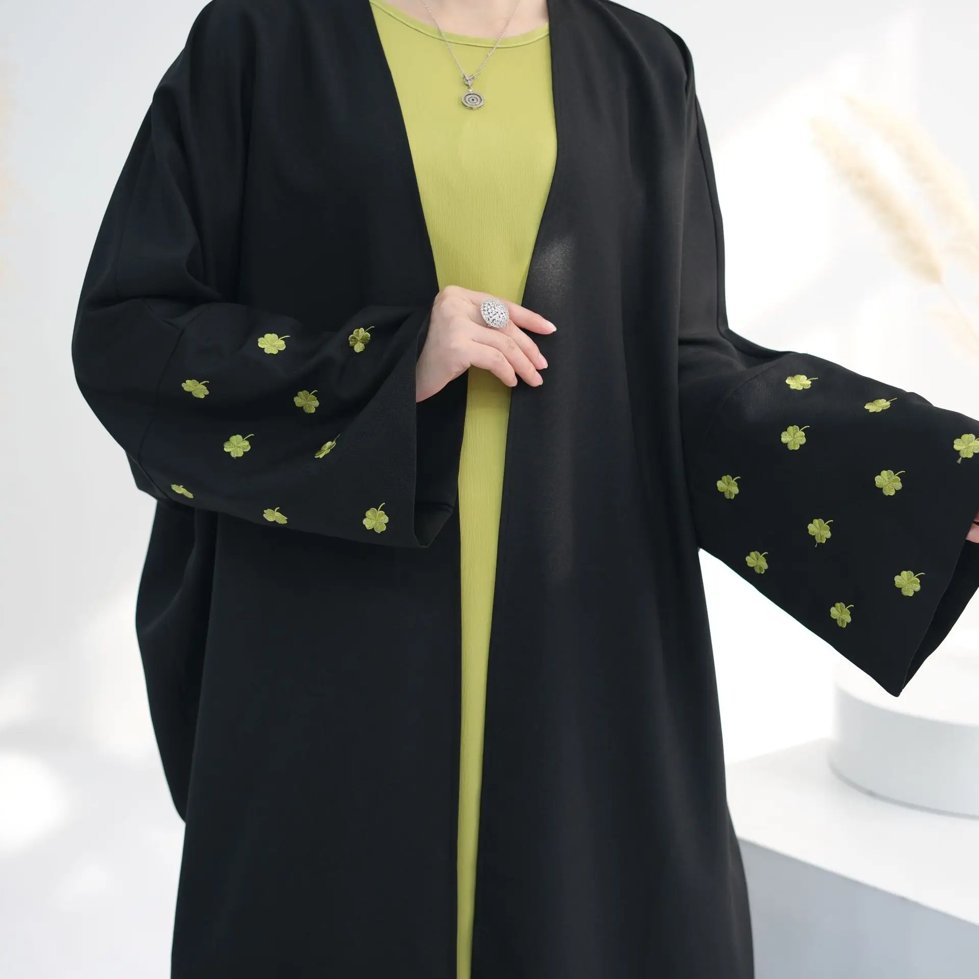 Latest Turkey Eid Modest Dubai Abaya For Girl Kimono Muslim Women Dress ...