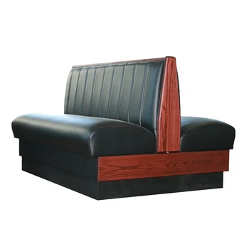 Bead Board Back Platform Seat Double Deuce Wood Restaurant Booth Seat ...
