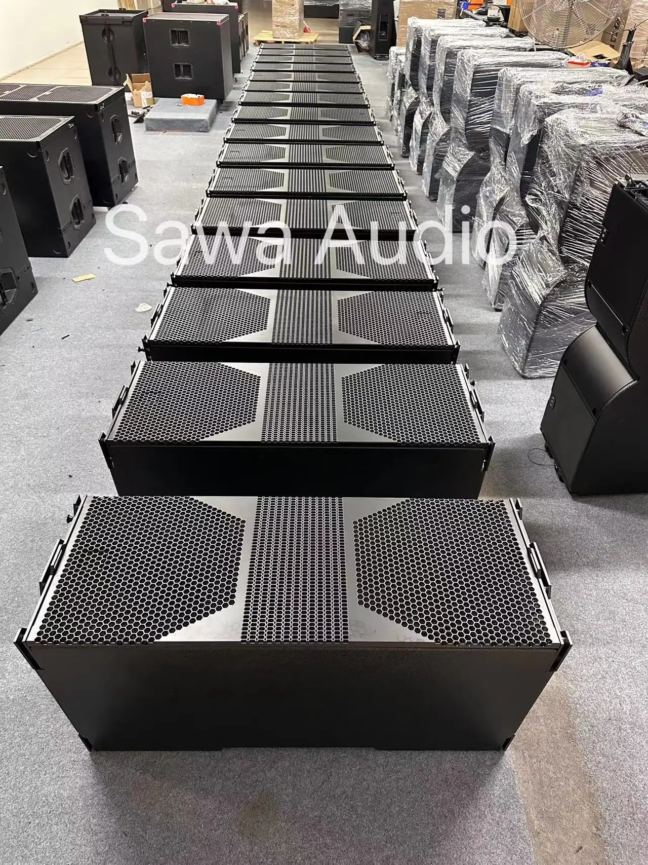 Dual 12 Inch Line Array Speakers - SAWA SA212 Pro Audio