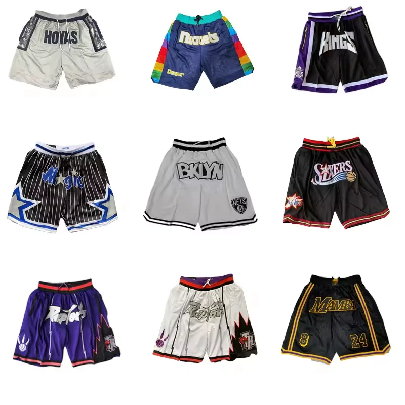 Hot Selling Usa Basketball 30 Teams Shorts Embroidered Pocket ...