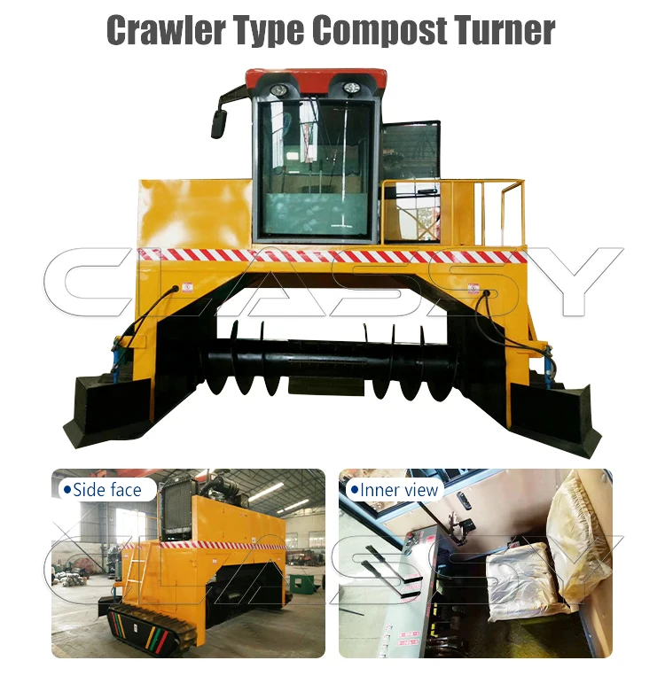 Compost Windrow Turner Machine Automatic Worm Composter 24 Hour ...