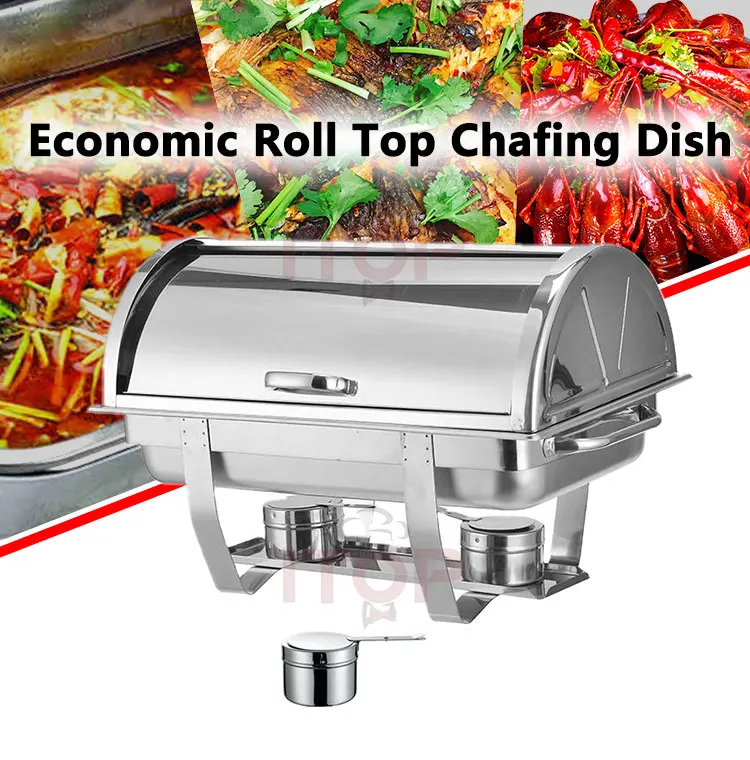 Luxury Chafer Gold Buffet Food Warmer Electric Hotel Set Shaffing ...