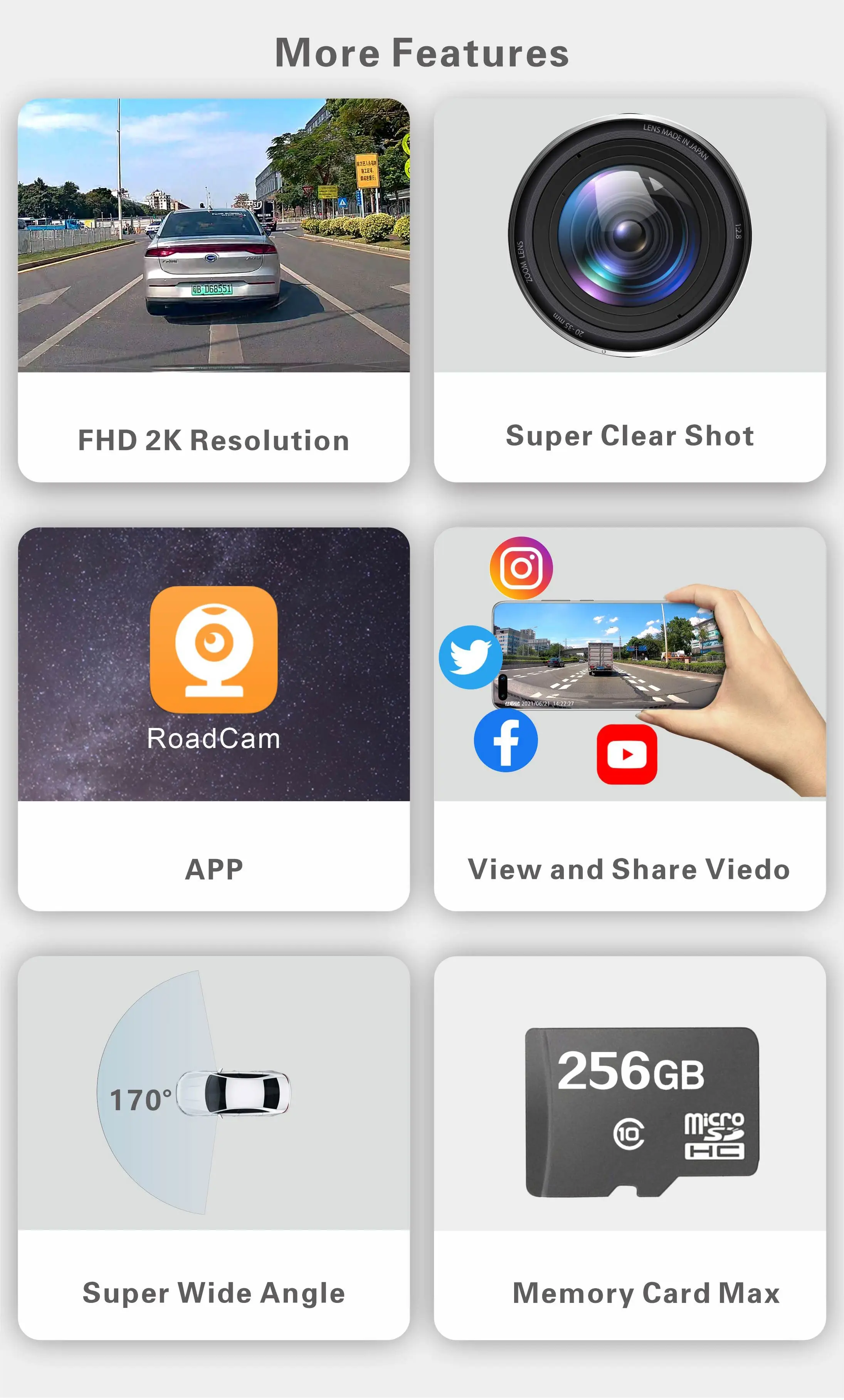 Volvo S60 Xc40 S90 V40 2k Dual Lens Dash Cam Video Recorder Wireless