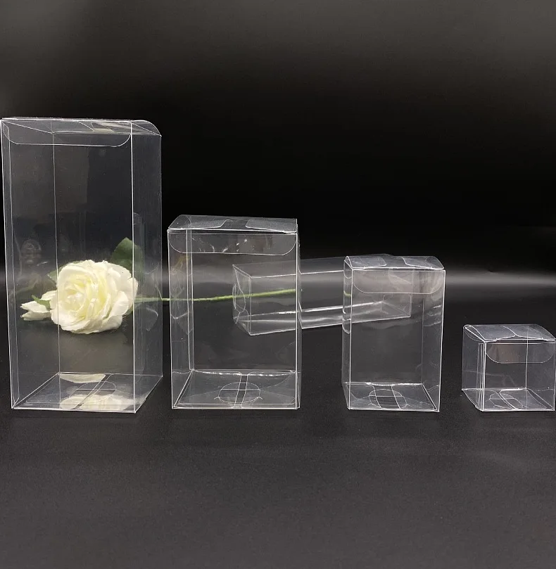 Custom Foldable clear square PVC PET PP Gift Plastic Food Box Packaging ...