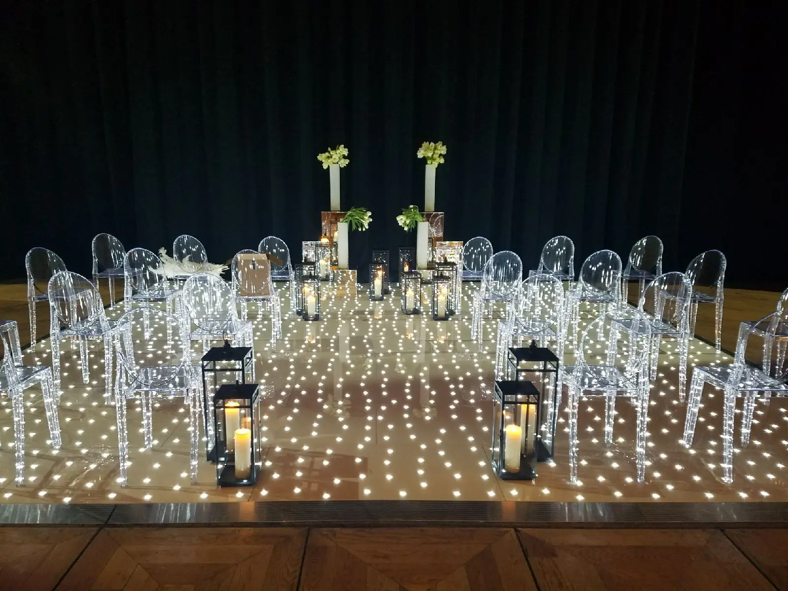 Magnetic Dance Floor Stalit LED Dance Floor White Starlight