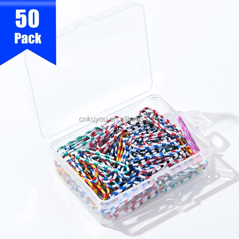 Zebra Striped Paper Clips - Colorful Office Supplies