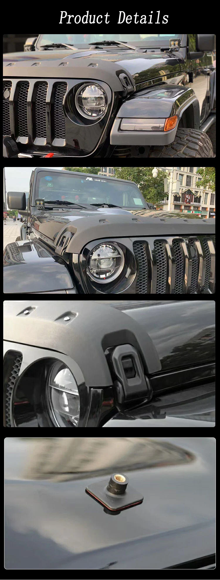 Hood Protector Trail Armor For Jeep Wrangler Jl Car Hood Stone Guard ...