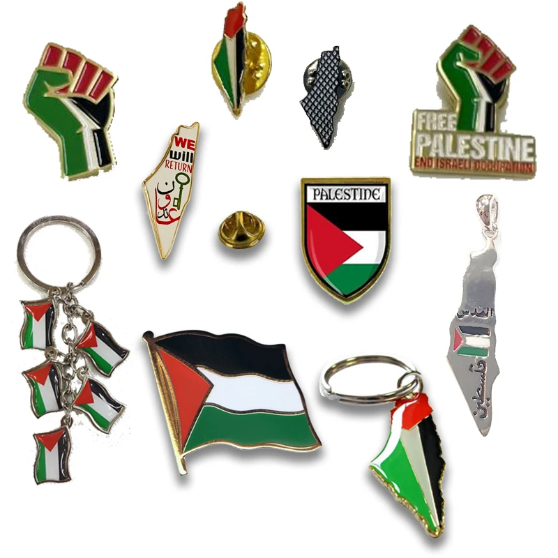 Custom Palestine Products Flag Necklace Map Badge Hat Pins Wholesale ...