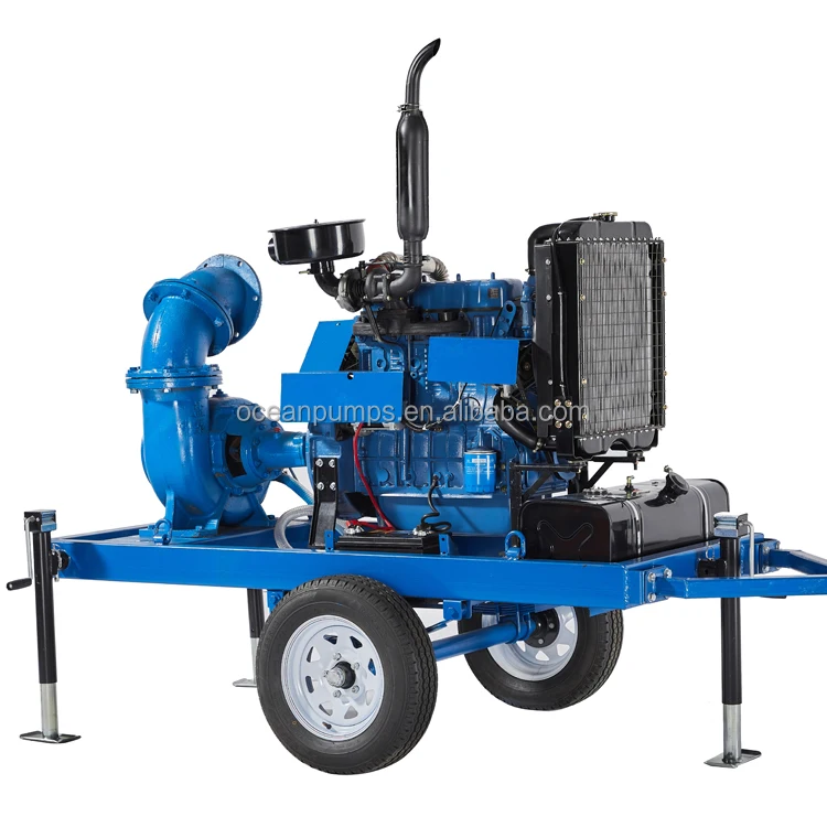 Agriculture Irrigation Diesel Engine Water Pump Trailer Super Suction ...