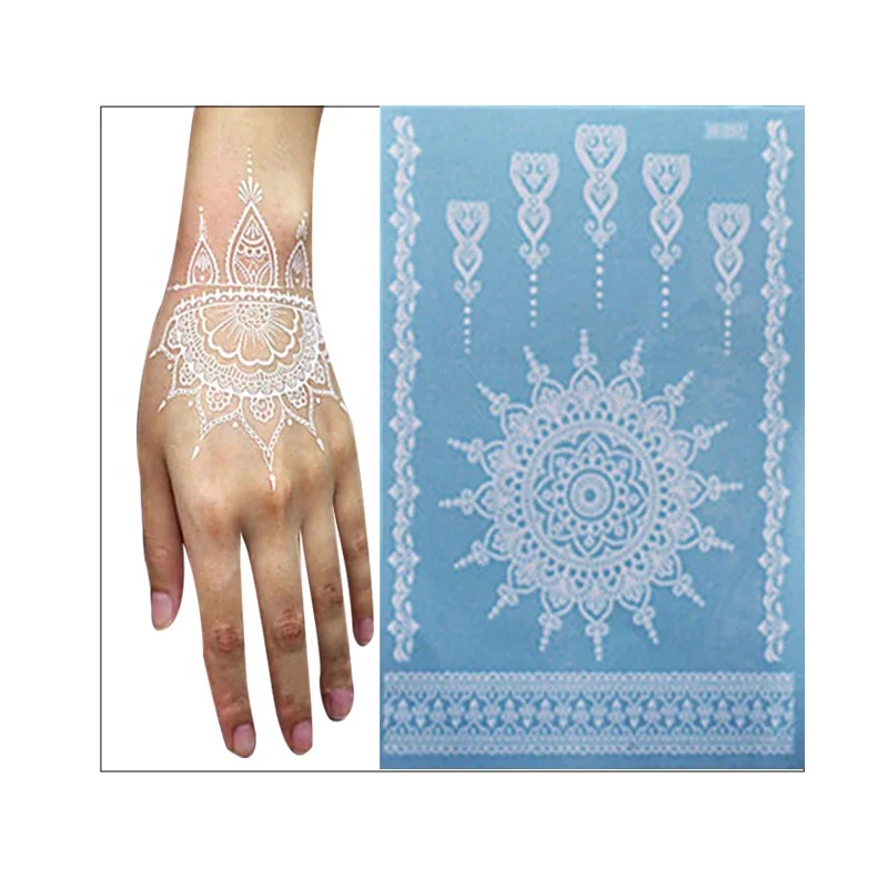 Stickers Stickers, Labels & Tags WHITE HENNA STICKER Paper & Party ...