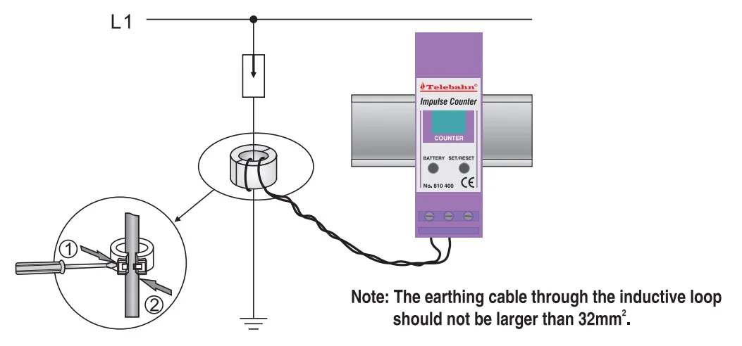 Lightning Strike Counter Ic 03 Telebahn Impulse (0-999) 3 Digits Lcd ...