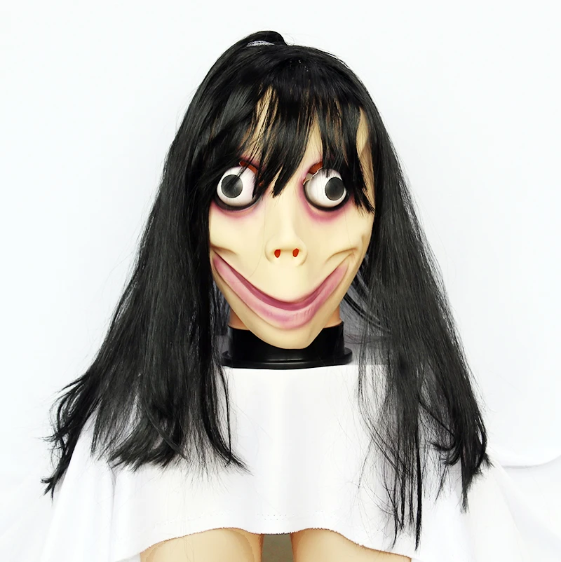 Scary Funny Momo Mask Creepy Halloween Party Horror Decoration Props ...