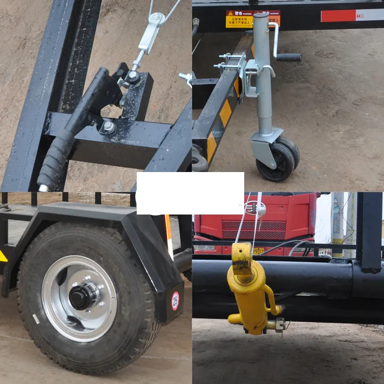 4T 4 Wheel Farm Low Bed Trailer for Transporting Combine Harvester