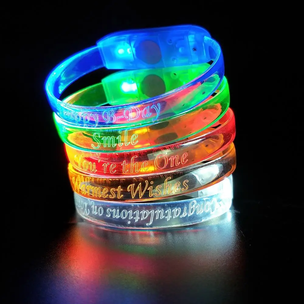 Novelty Led Party Bracelets Flashing Light Up Bracelet Activated For ...