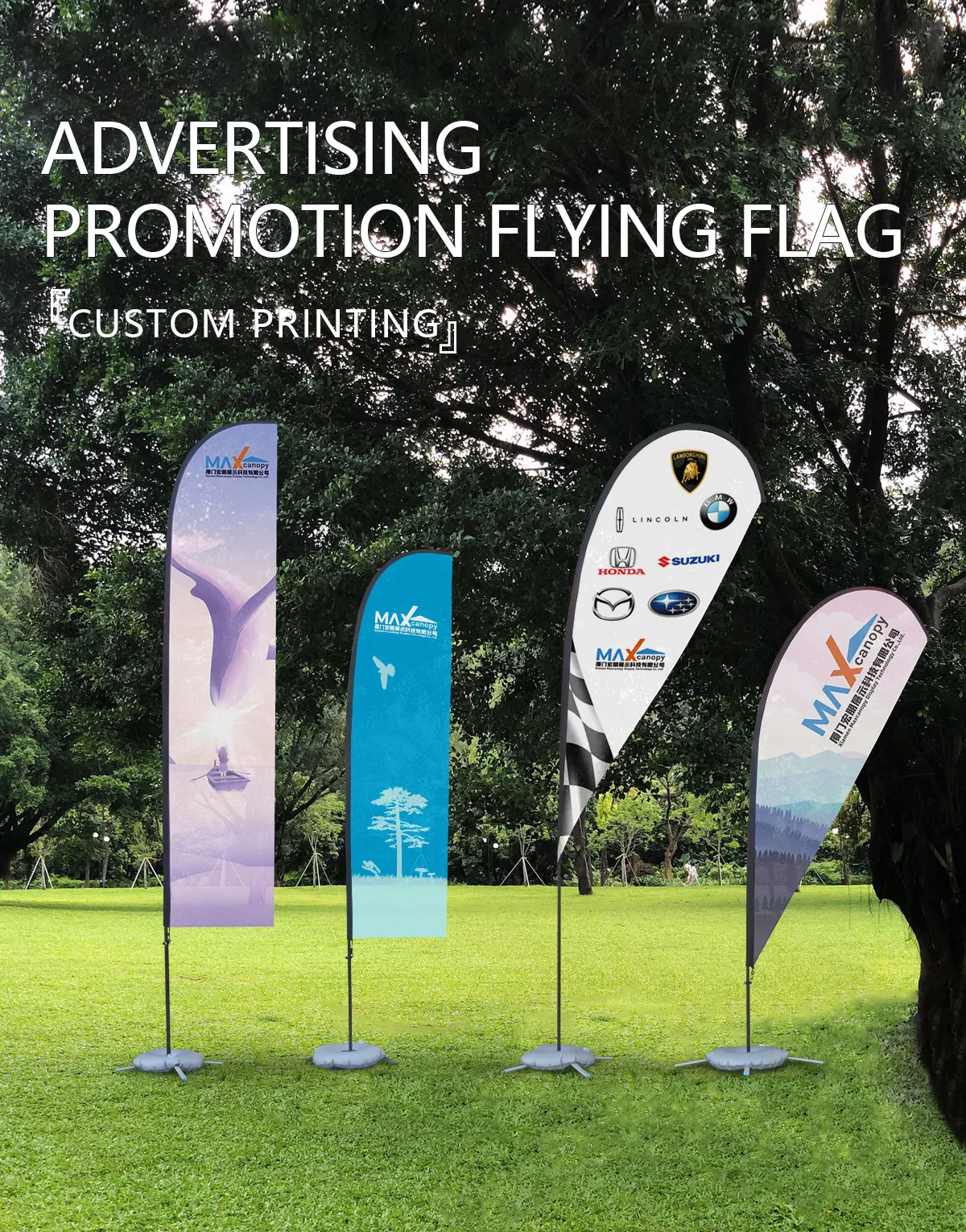 Advertising Banner Stands Custom logo Bali Printing Polyester Pole ...