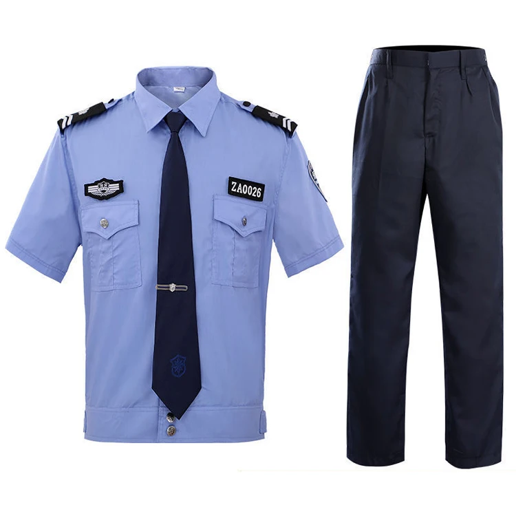 Custom Color Security Guard Uniform Shirts - White Men