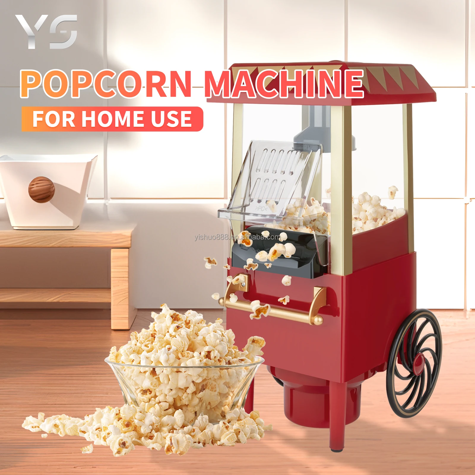 2024 New Design Commercial Kitchen Appliances 1200w Hot Air Popcorn ...