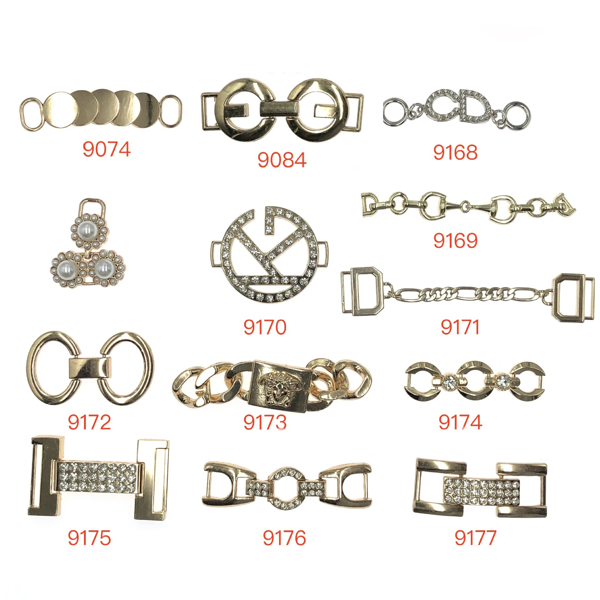 Customized Various Styles Shoes Chain Decorative Metal Shoes Buckles ...