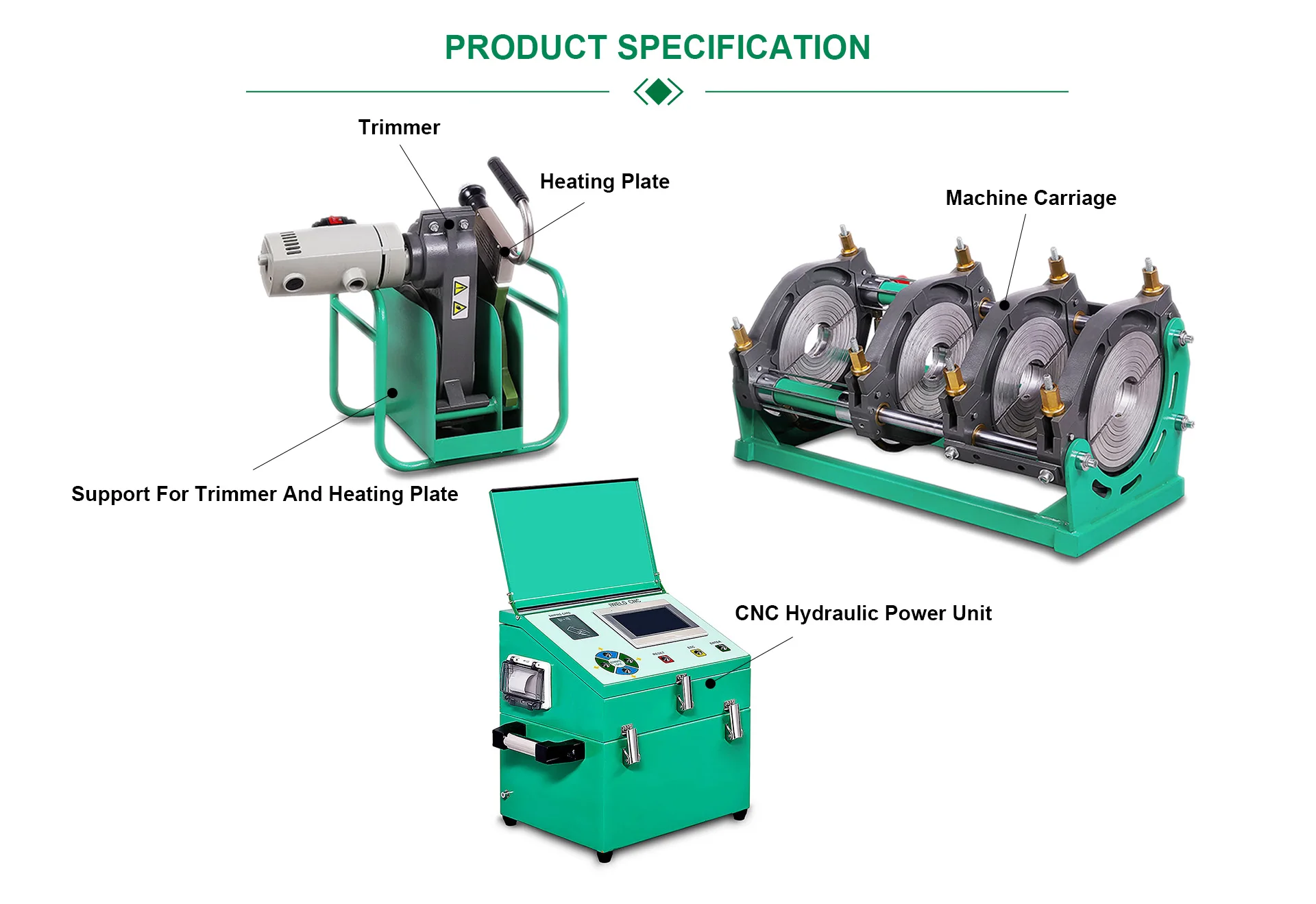 Pe Pipe Welding Hdpe Pipe Jointing Machine Plastic Welding Machine Prices Hydraulic Butt Fusion ...