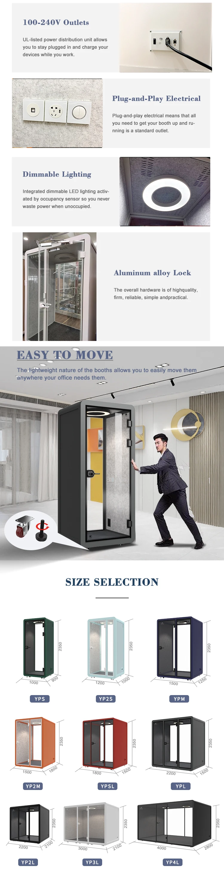 Custom Made Privacy Office Pods Acoustical Soundproof Office Phone ...