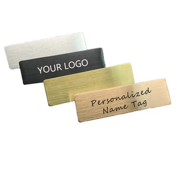 Custom Plate Stainless Steel Blank Metal Sublimation Magnet Name Button ...