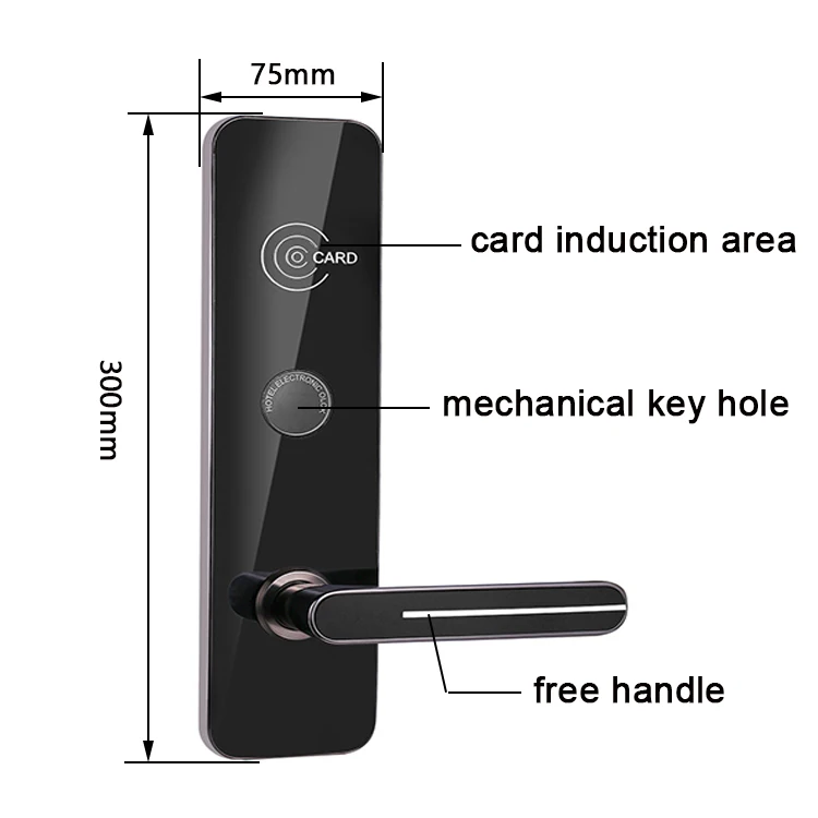 Free Software Rfid Key Card Smart Hotel Guest Room Door Lock System For ...