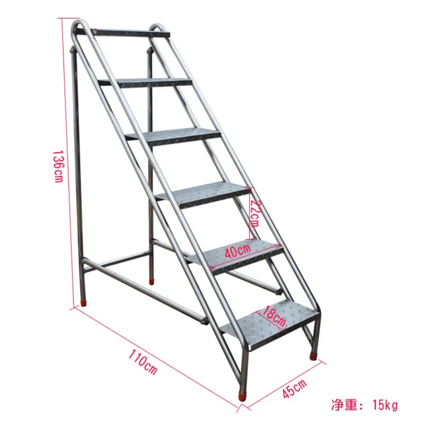 Warehouse Mobile Supermarket Lockable ladder removable Stairs ...